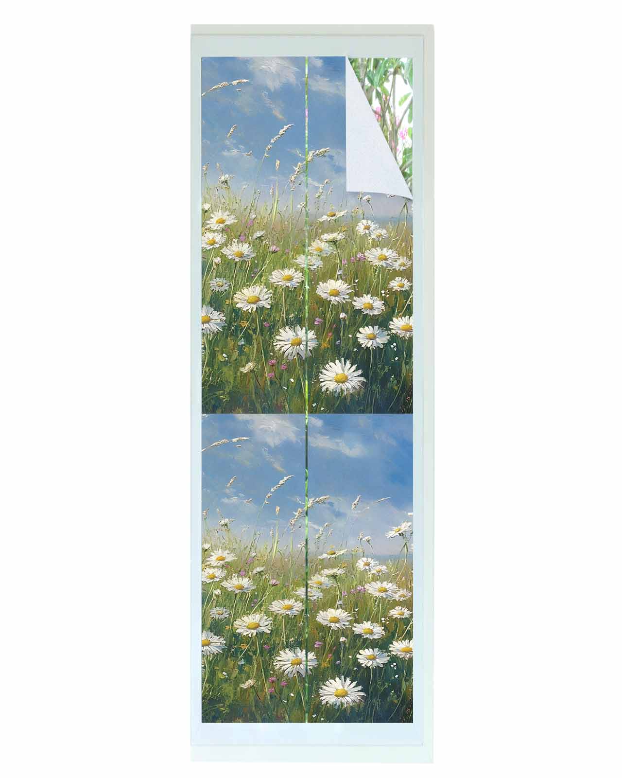 Window Privacy Film Spring Floral Stained Glass Window Film Decorative ...