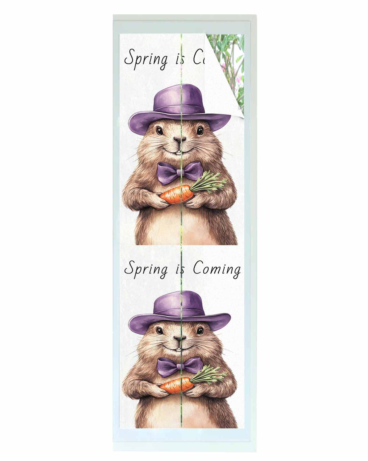 Window Privacy Film Spring Groundhog Festival Stained Glass Window Film ...