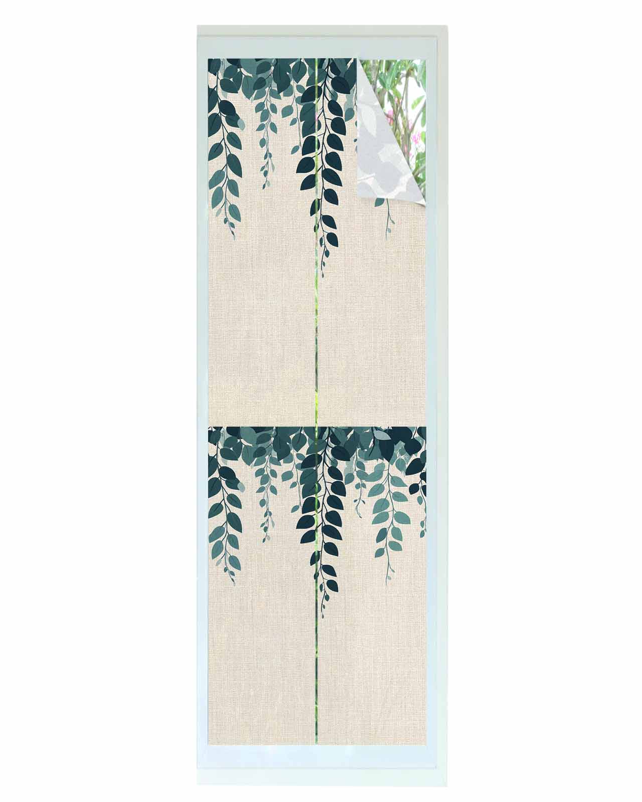 Window Privacy Film Spring Leaves Stained Glass Window Film Decorative ...