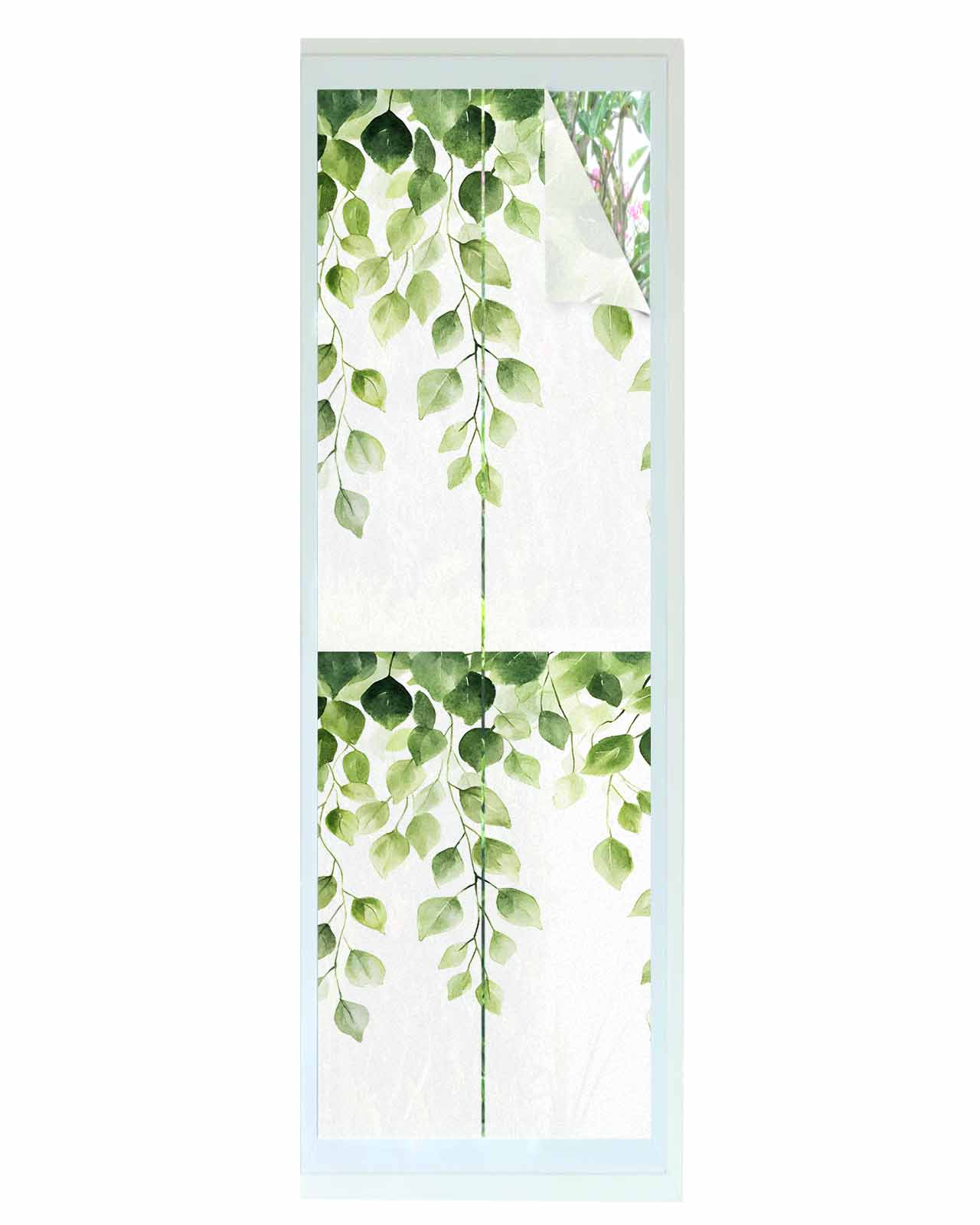 Window Privacy Film Spring Leaves Stained Glass Window Film Decorative ...