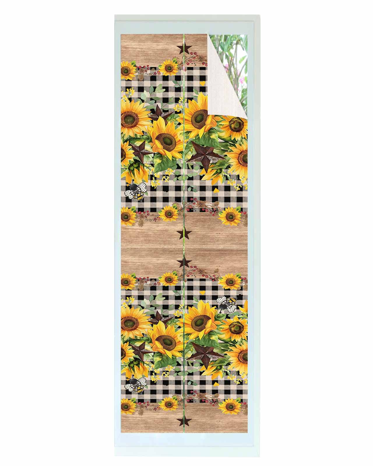 Window Privacy Film Spring Sunflower Stained Glass Window Film ...