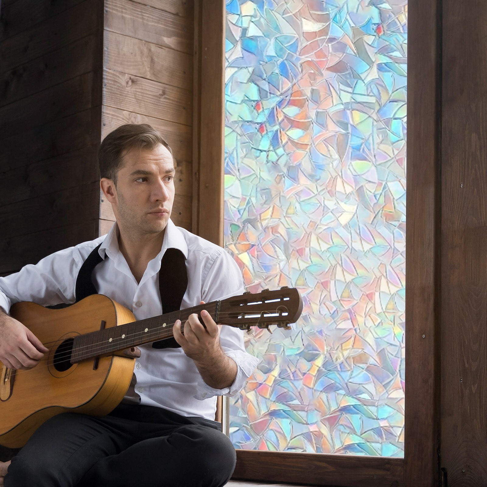 Window Privacy Film, Stained Glass Rainbow Film Decorative Window ...