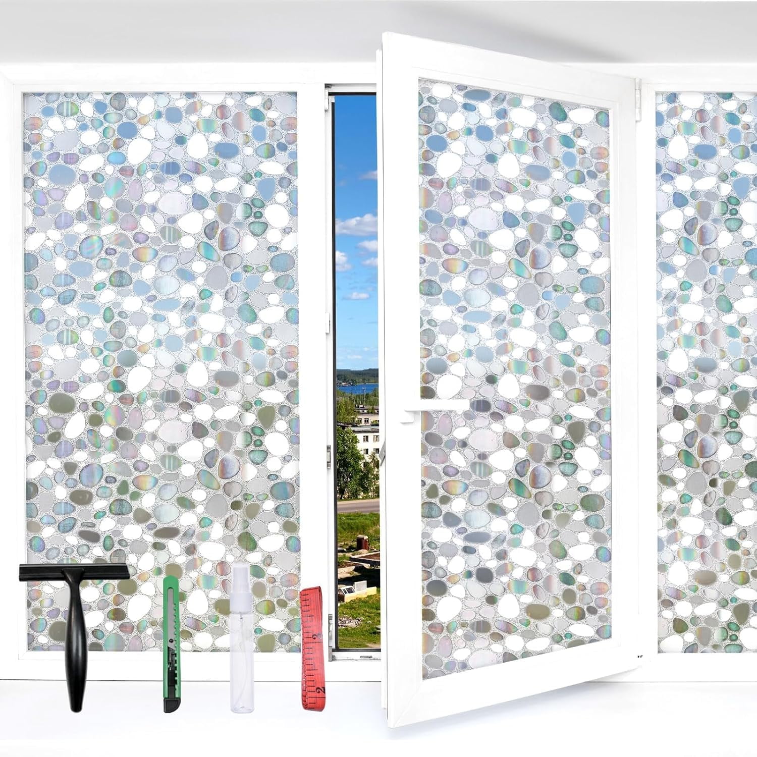Window Privacy Film - Stained Glass Rainbow Window Film,Decorative ...