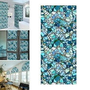 Privacy Window Film Stained Glass,Decorative Window Film Frosted Anti Glare UV Blocking Non ...