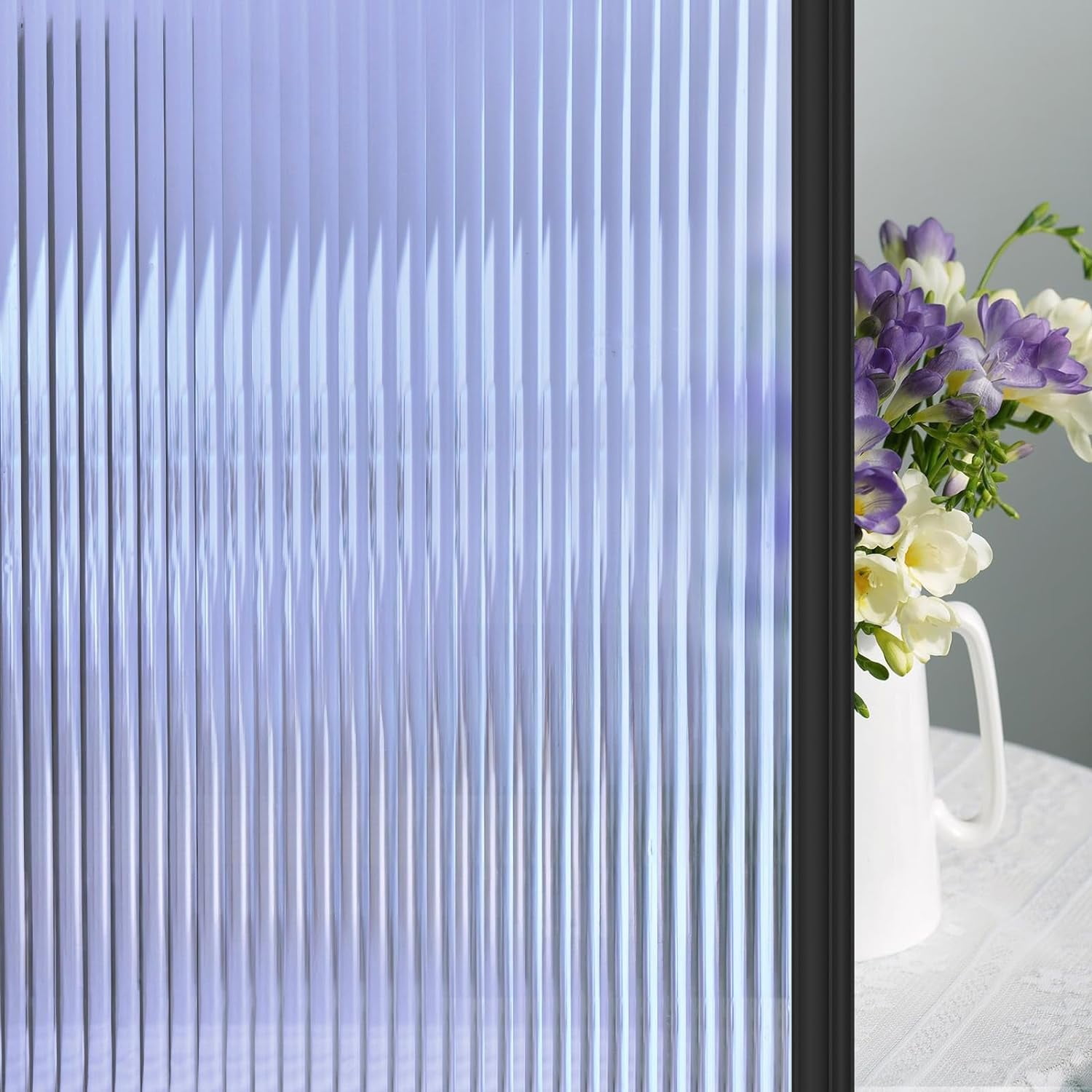 Window Privacy Film, Stained Glass Window Film, 3D Reeded Glass Window ...