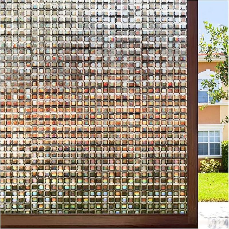 Window Privacy Film Stained Glass Window Film Mosaic Static Cling ...