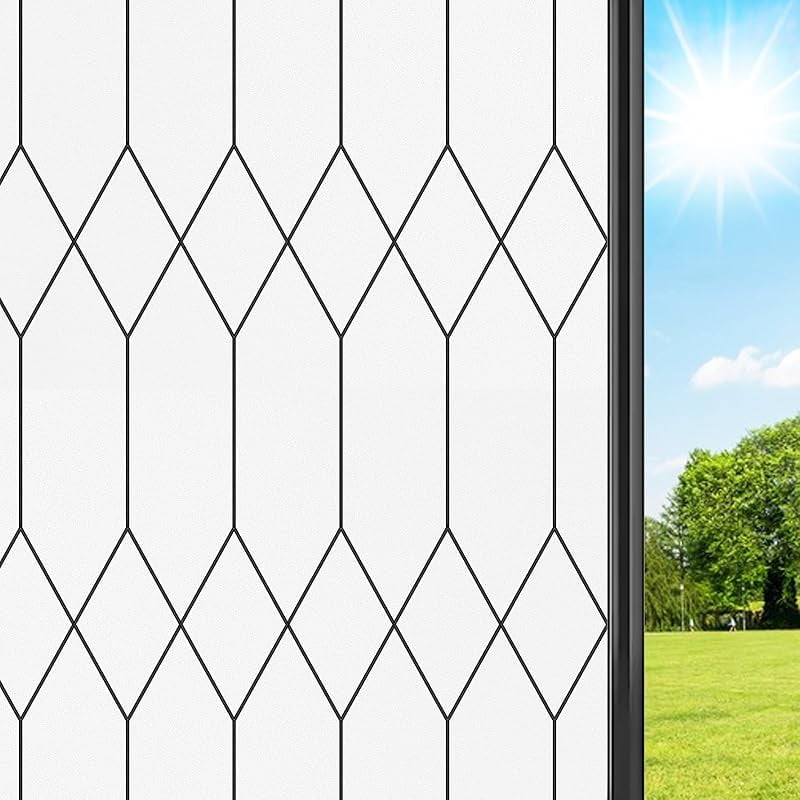 Window Privacy Film, Stained Glass Window Films 3D Rainbow Decorative ...