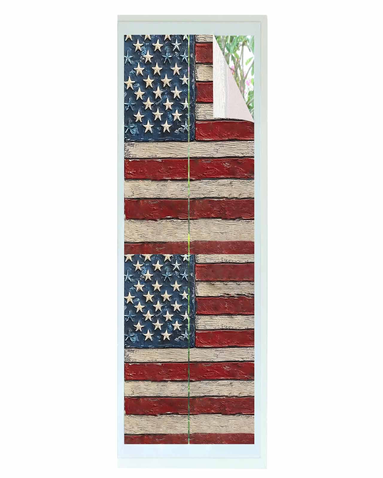 Window Privacy Film Star Striped Flag Stained Glass Window Film ...