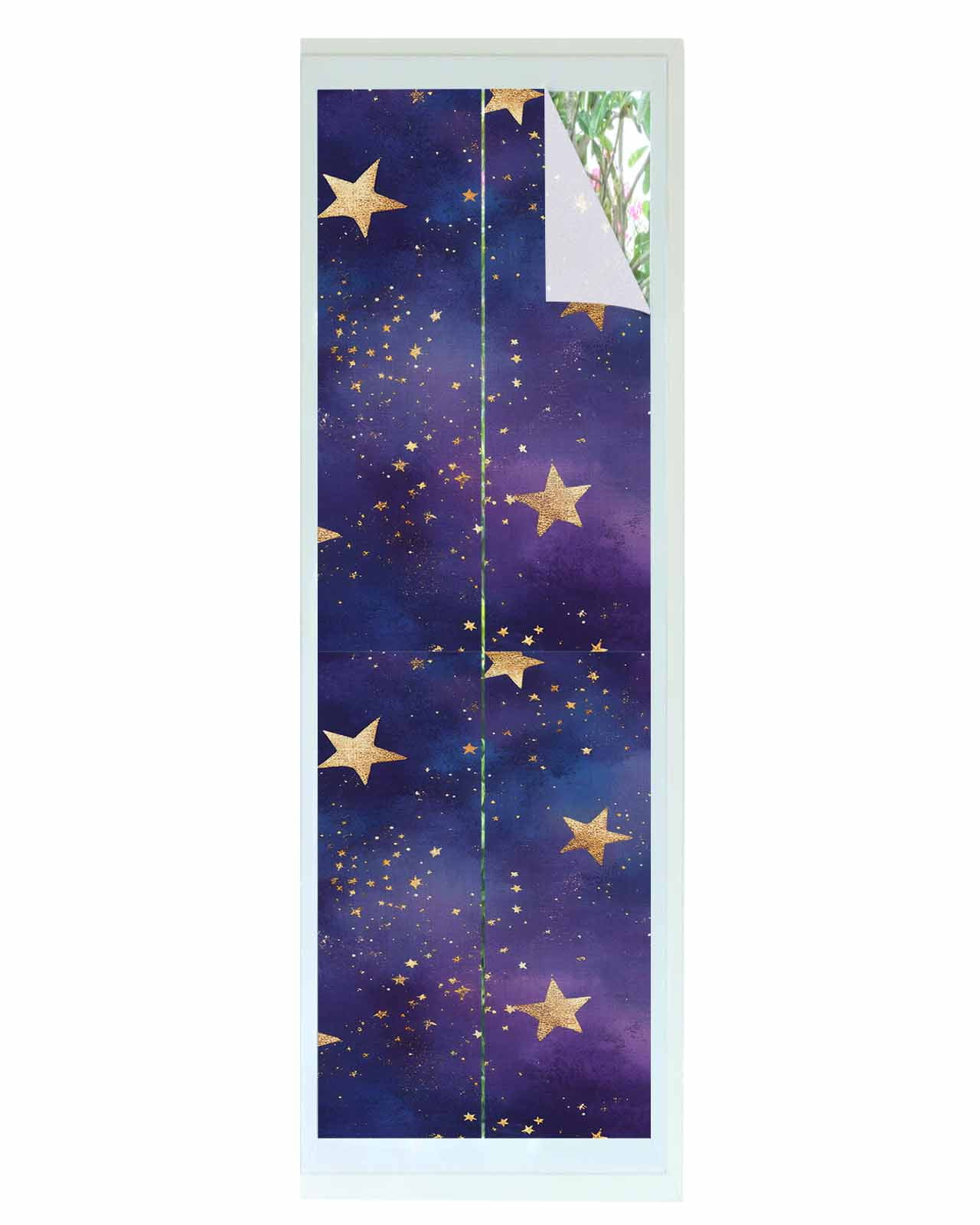 Window Privacy Film Starry Sky Star Stained Glass Window Film ...