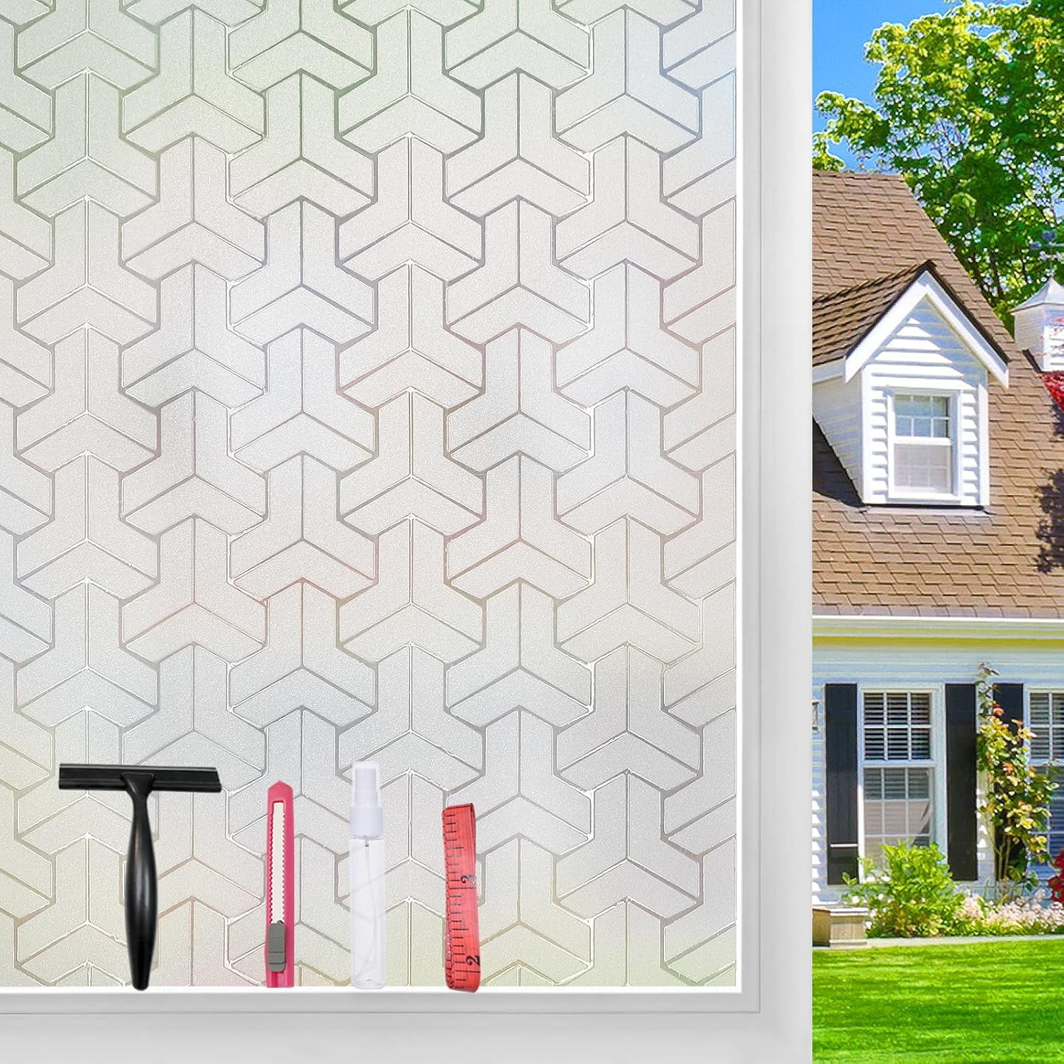 Window Privacy Film,Static Cling Frosted Window Film,Decorative for ...