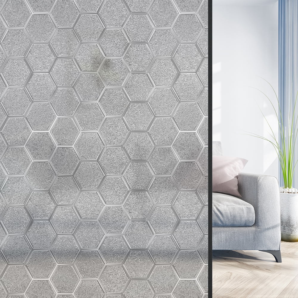 Window Privacy Film - Static Cling No Glue Anti UV Decorative Window ...