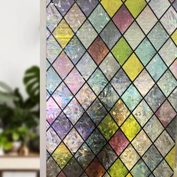 Window Privacy Film Static, Colorful Translucent Film for Glass Door ...