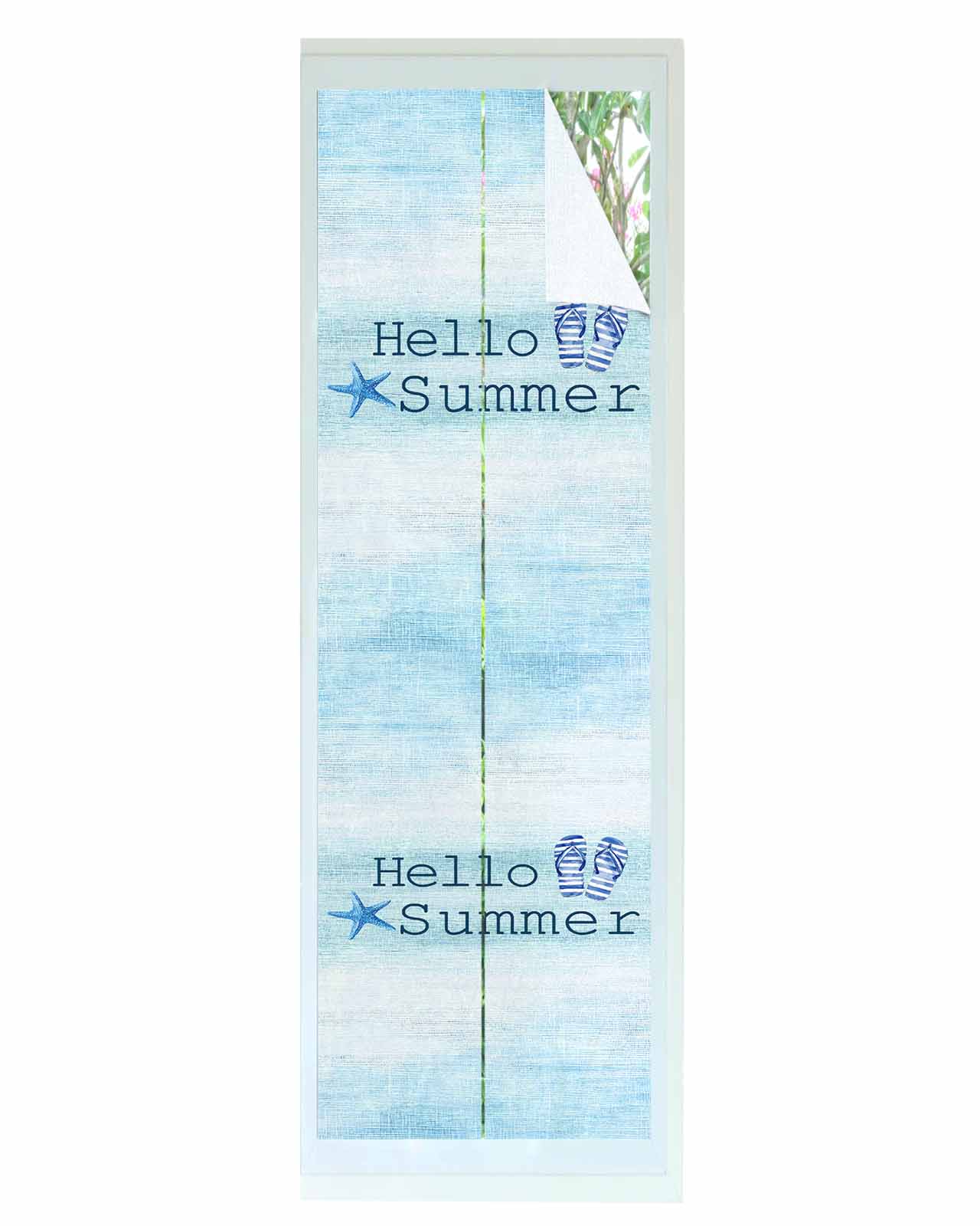 Window Privacy Film Summer Flip Flops Stained Glass Window Film ...