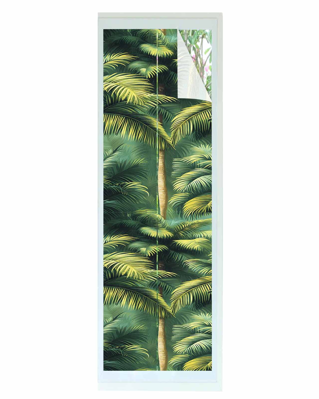 Window Privacy Film Summer Palm Tree Stained Glass Window Film ...