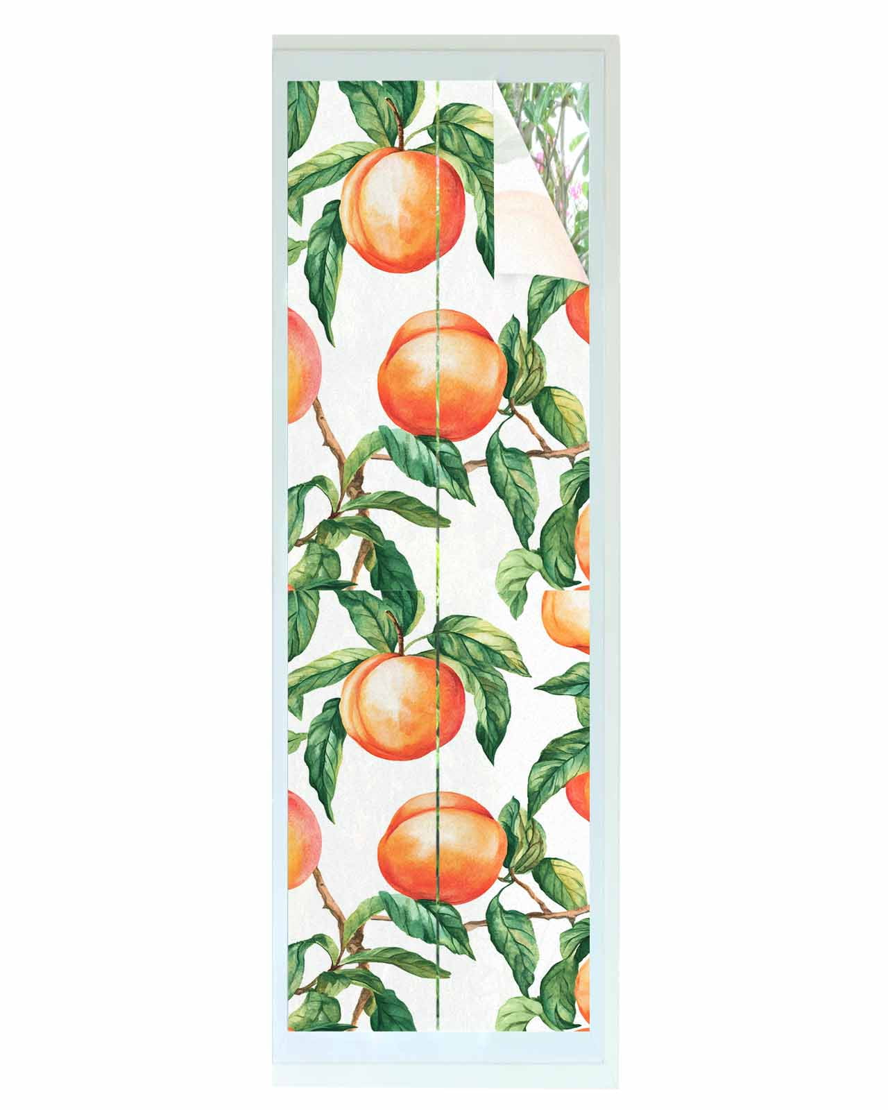 Window Privacy Film Summer Peach Stained Glass Window Film Decorative ...