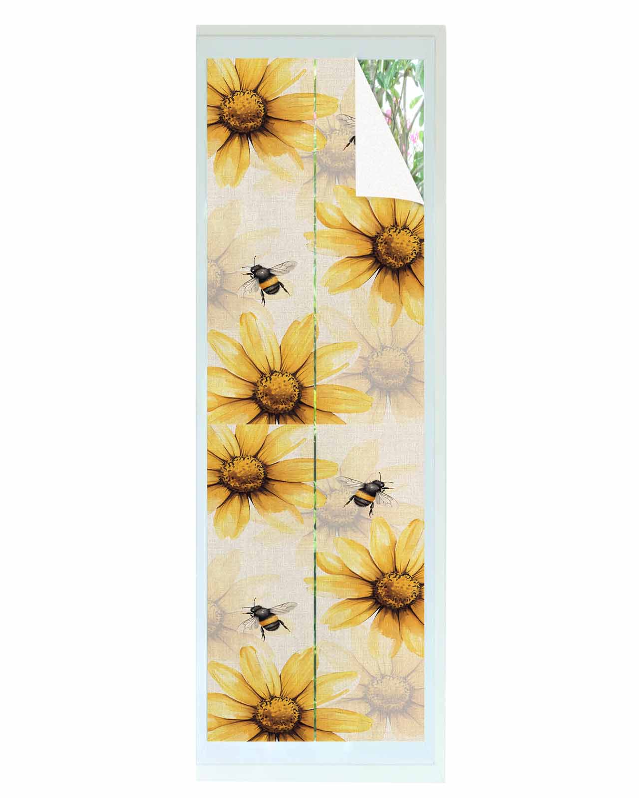 Window Privacy Film Summer Sunflower Stained Glass Window Film ...