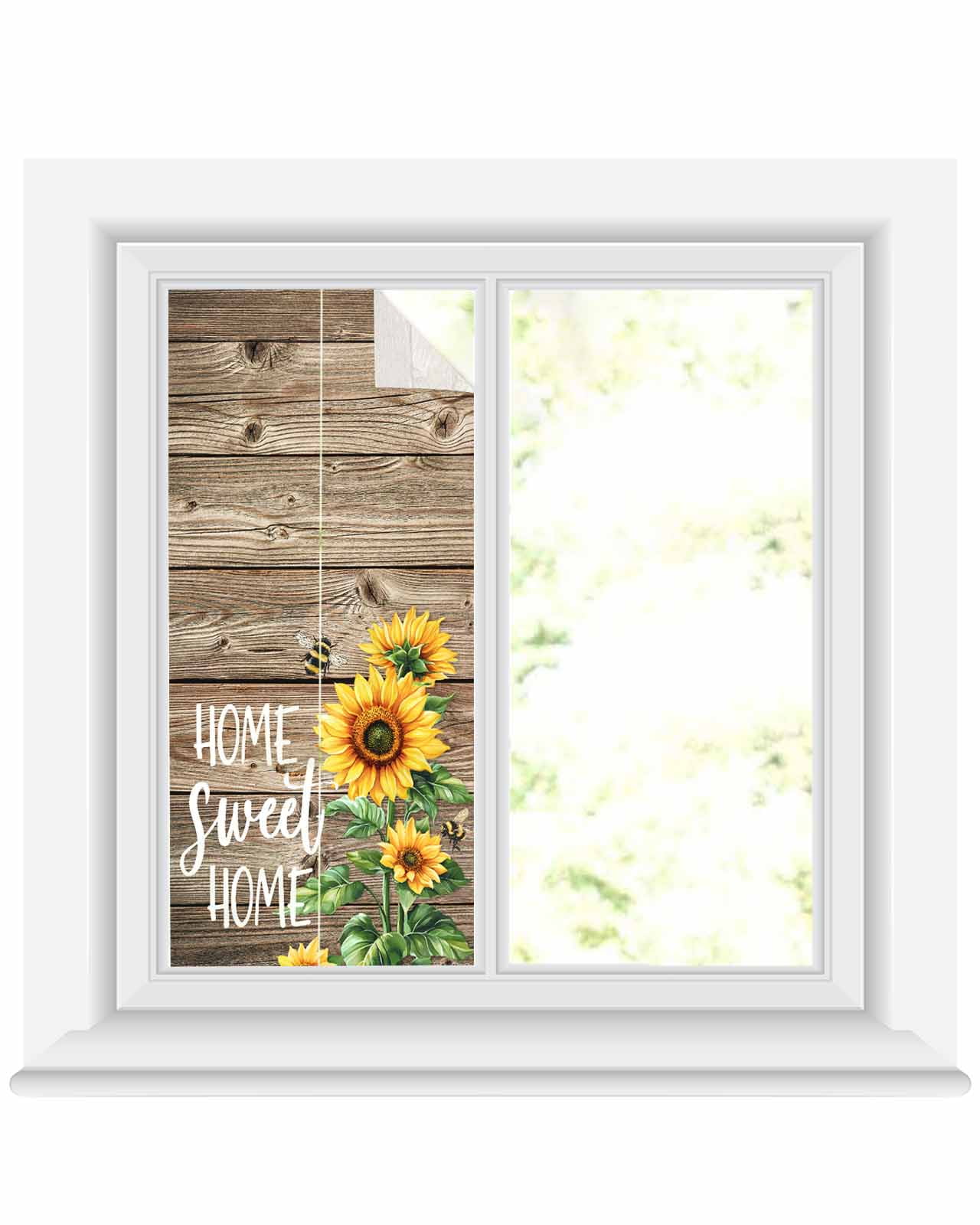 Window Privacy Film Sunflower Brown Stained Glass Window Film ...