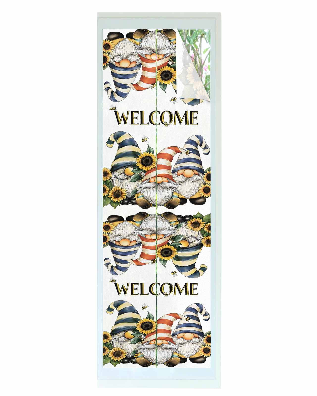 Window Privacy Film Sunflower Gnomes Stained Glass Window Film ...