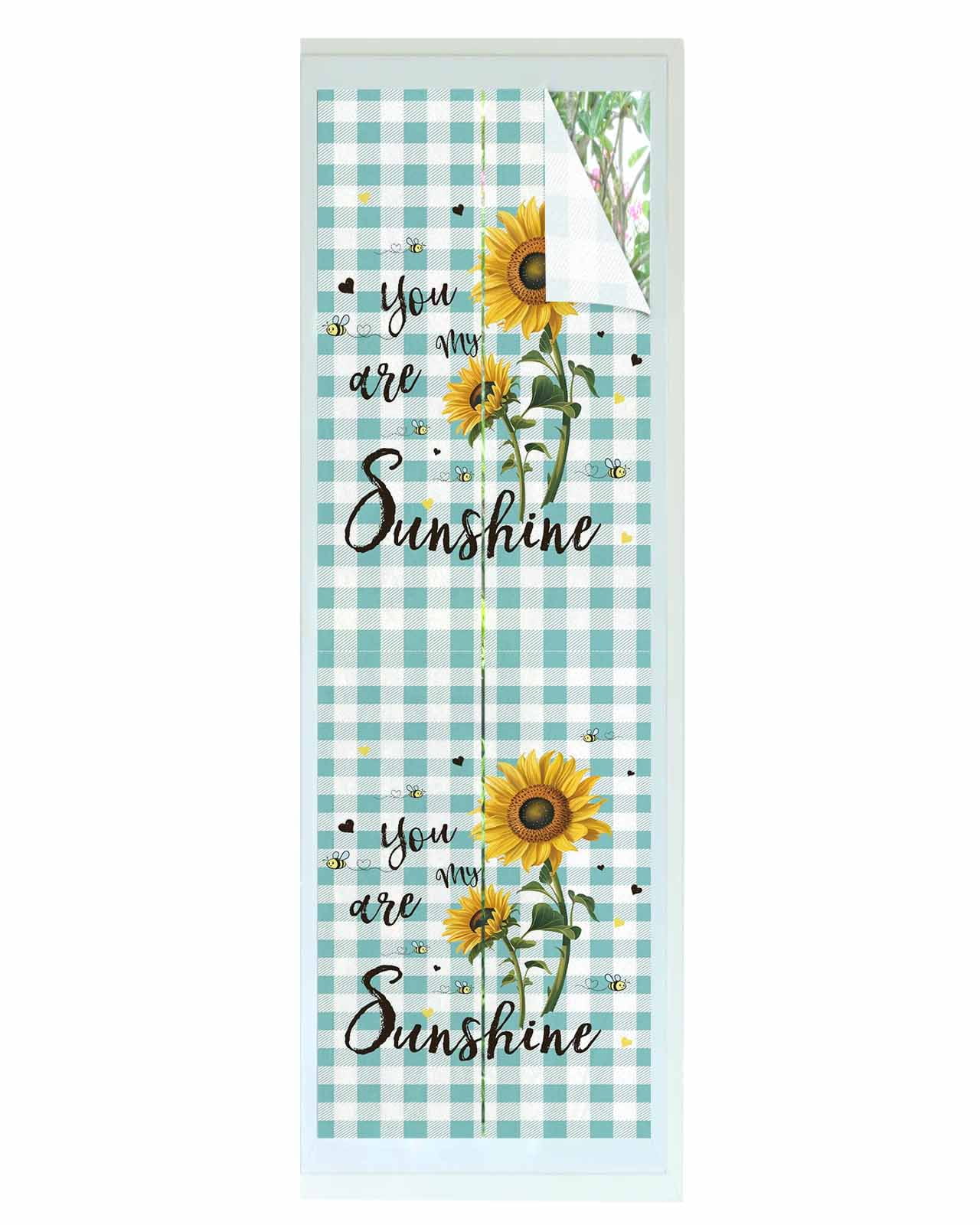 Window Privacy Film Sunflower Stained Glass Window Film Decorative Sun ...