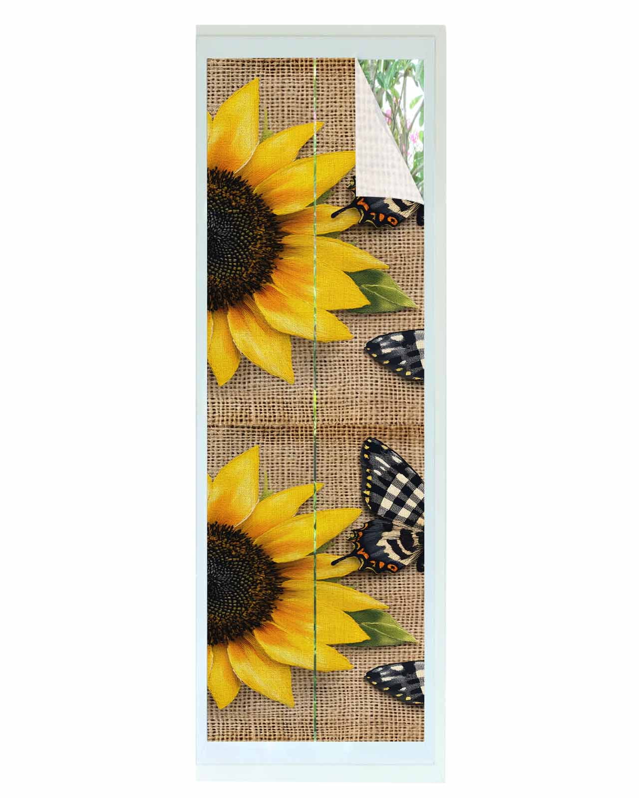 Window Privacy Film Sunflower Stained Glass Window Film Decorative Sun ...