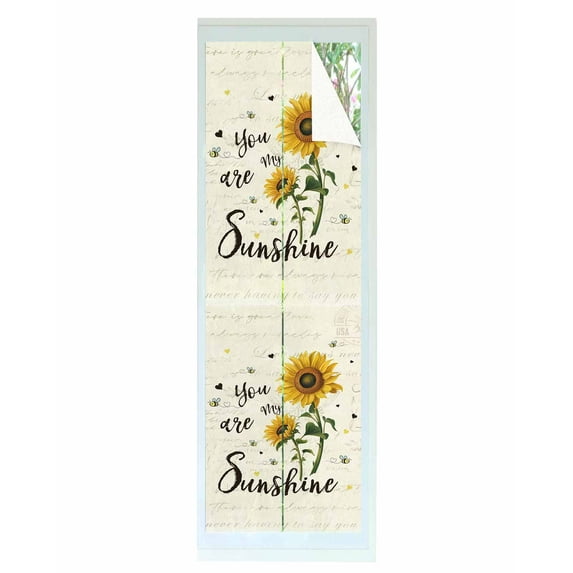 Window Privacy Film Sunflowers Pastoral Stained Glass Window Film ...