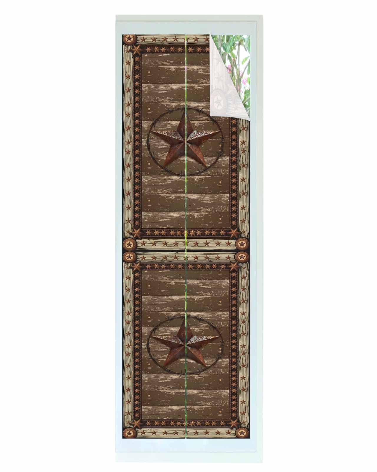 Window Privacy Film Texas Star Brown Stained Glass Window Film ...