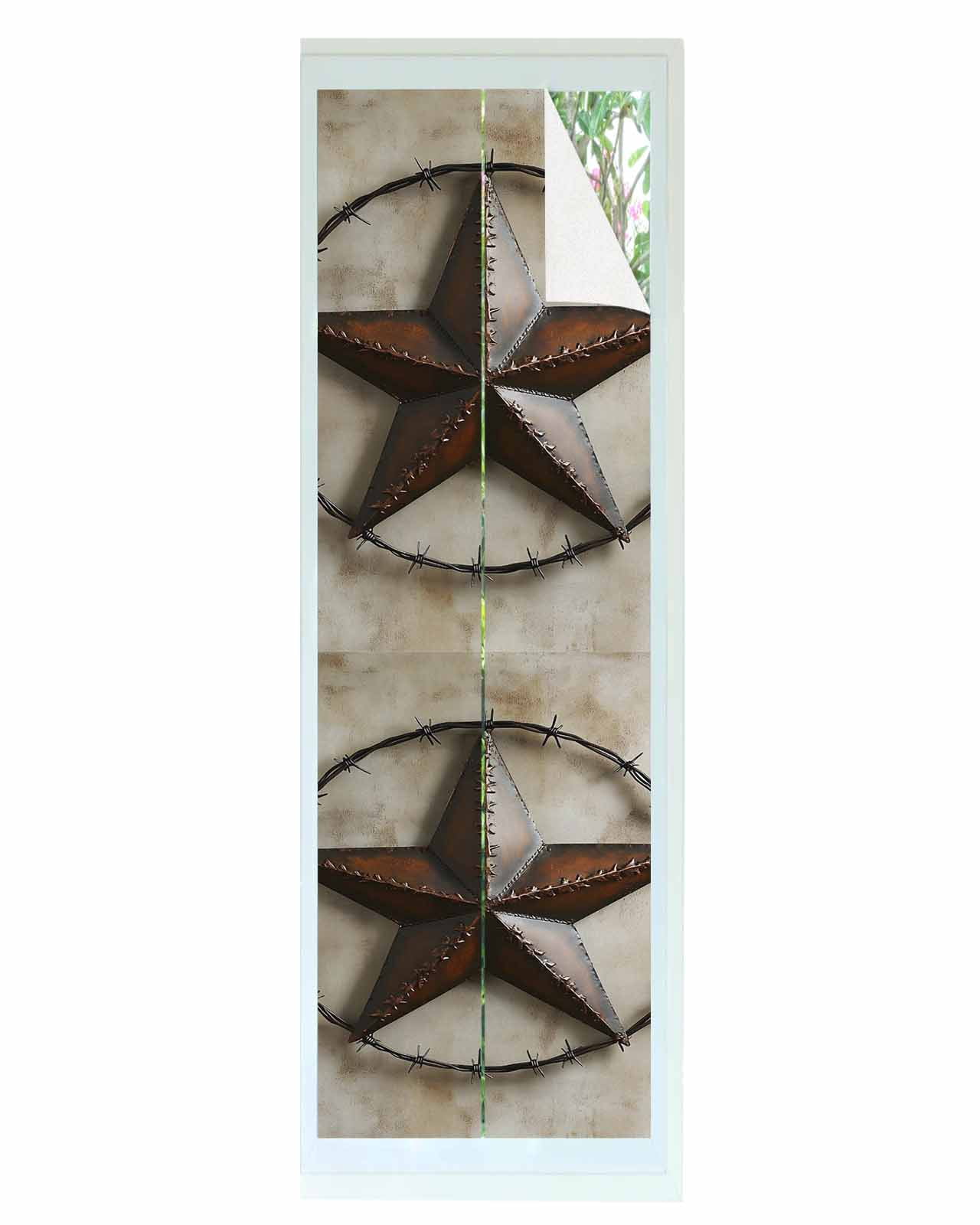 Window Privacy Film Texas Star Retro Stained Glass Window Film ...