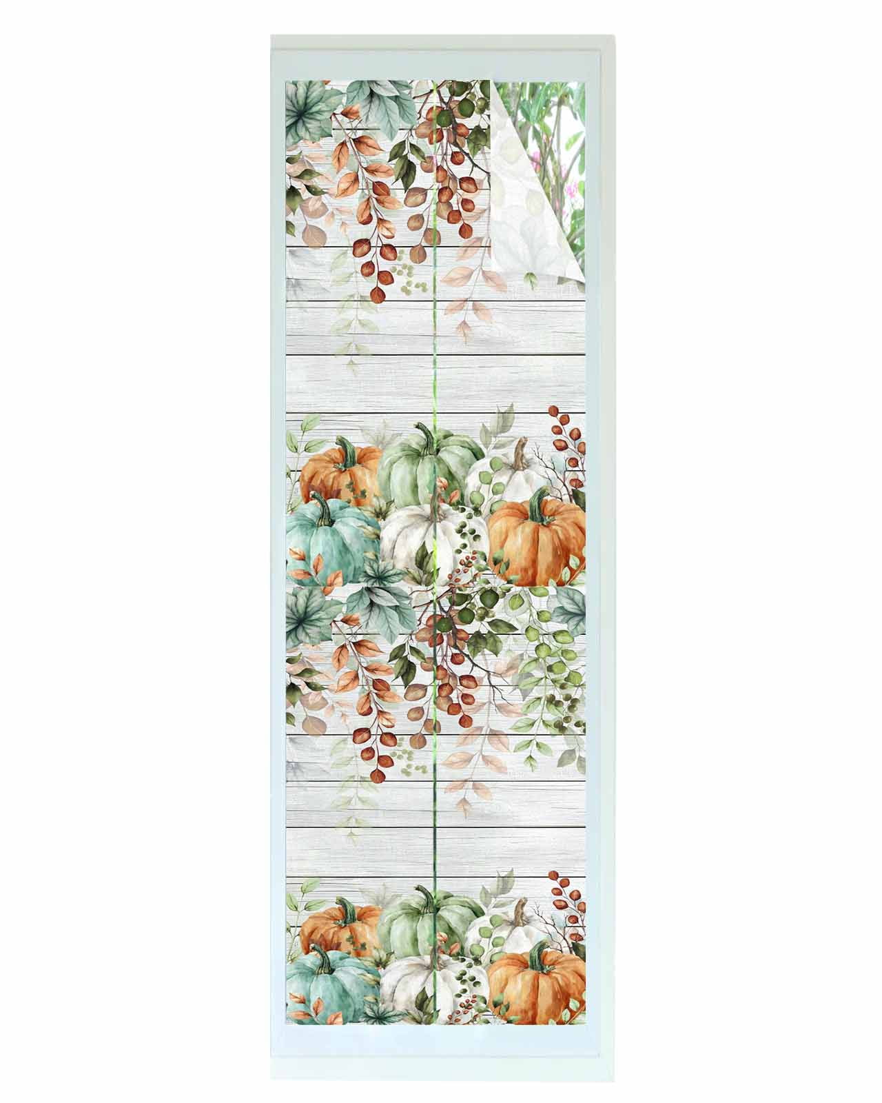 Window Privacy Film Thanksgiving Stained Glass Window Film Decorative ...