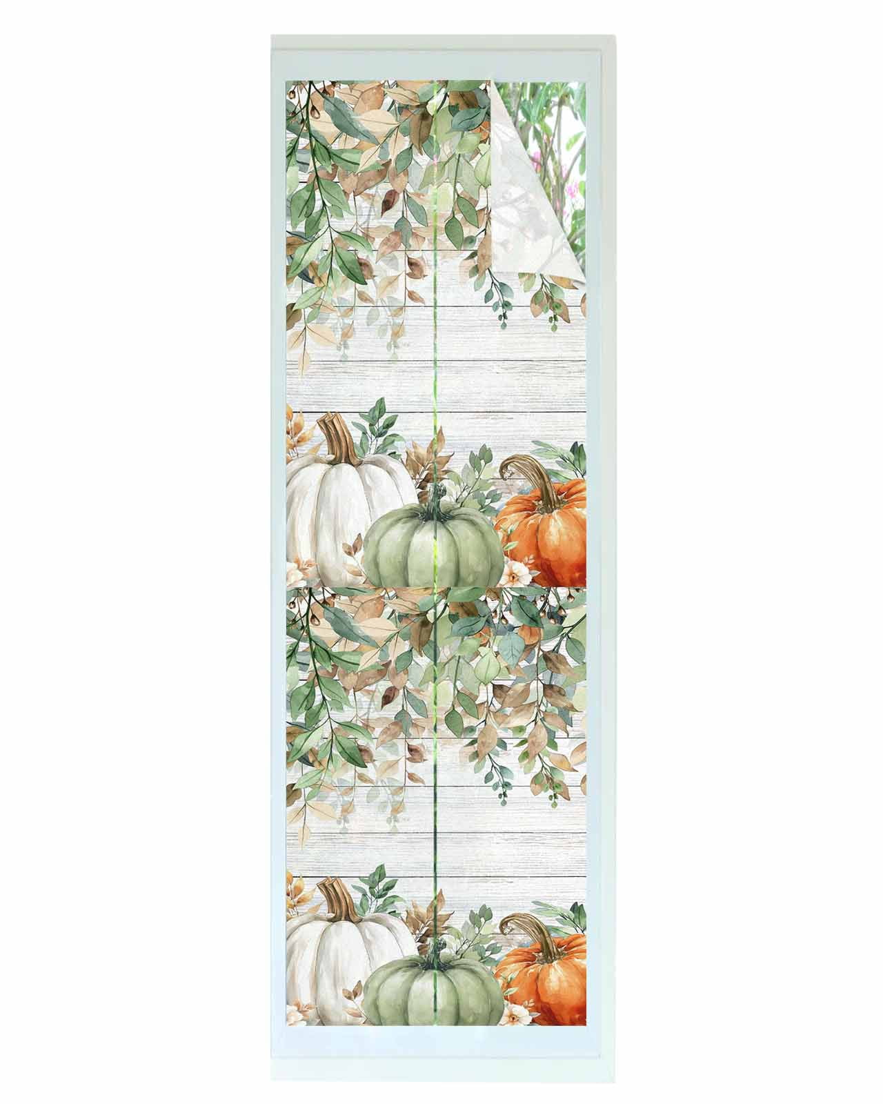 Window Privacy Film Thanksgiving Stained Glass Window Film Decorative ...
