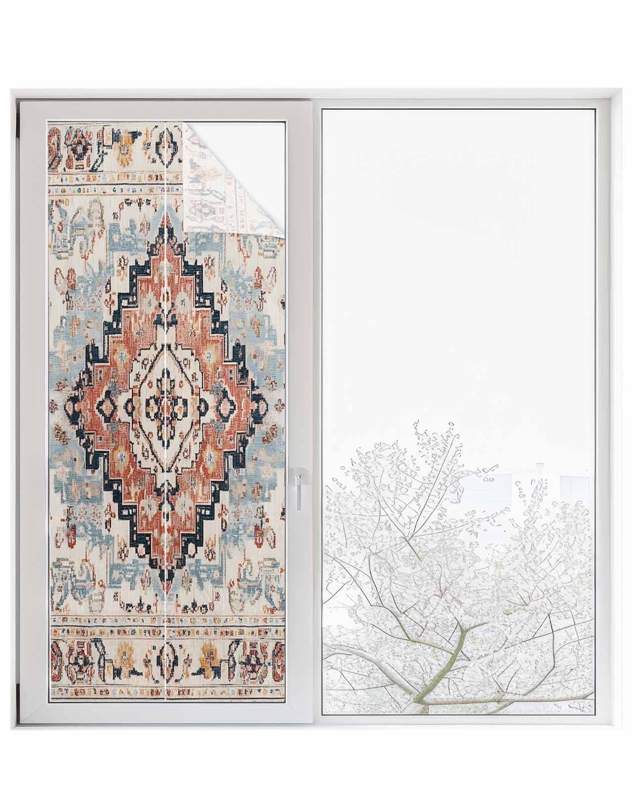 Window Privacy Film Traditional Tribes Stained Glass Window Film ...
