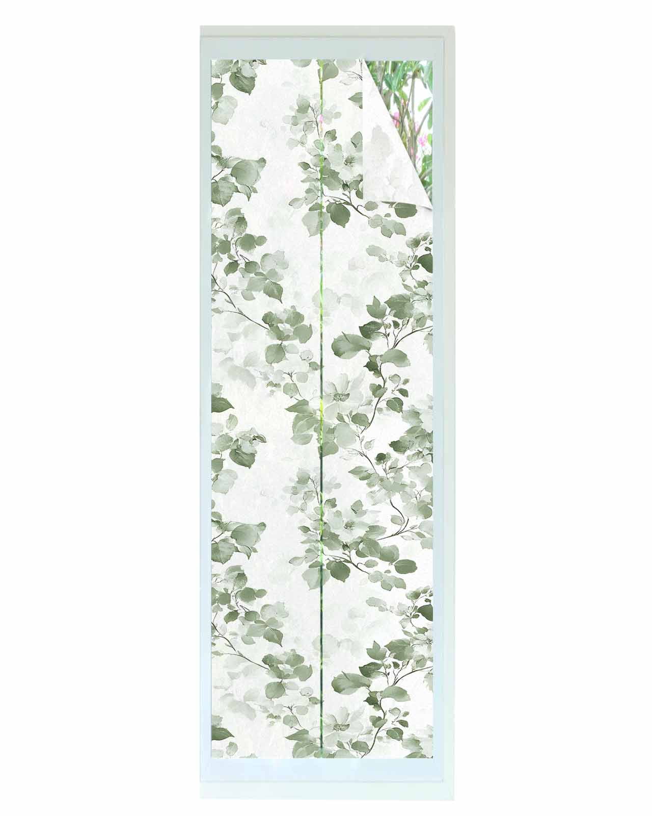 Window Privacy Film Tropical Foliage Stained Glass Window Film ...