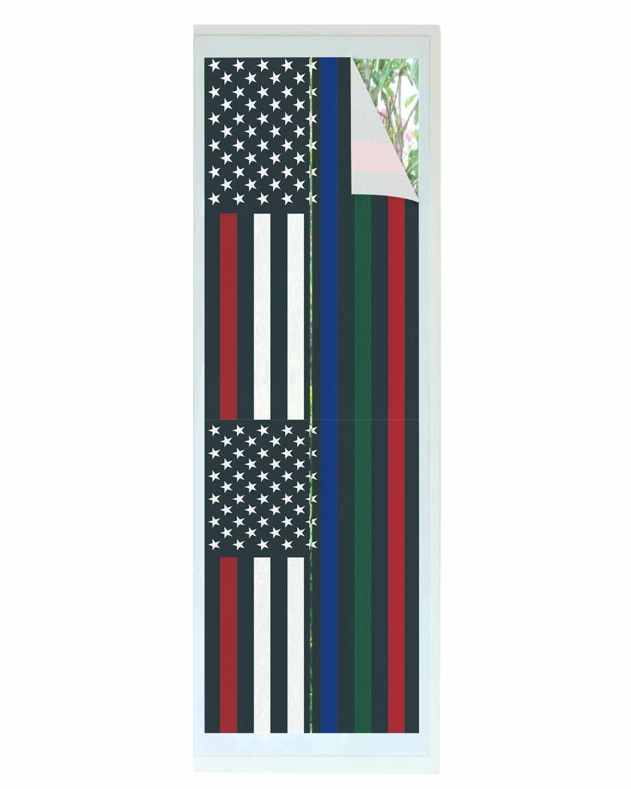 Window Privacy Film Vintage American Flag Stained Glass Window Film ...