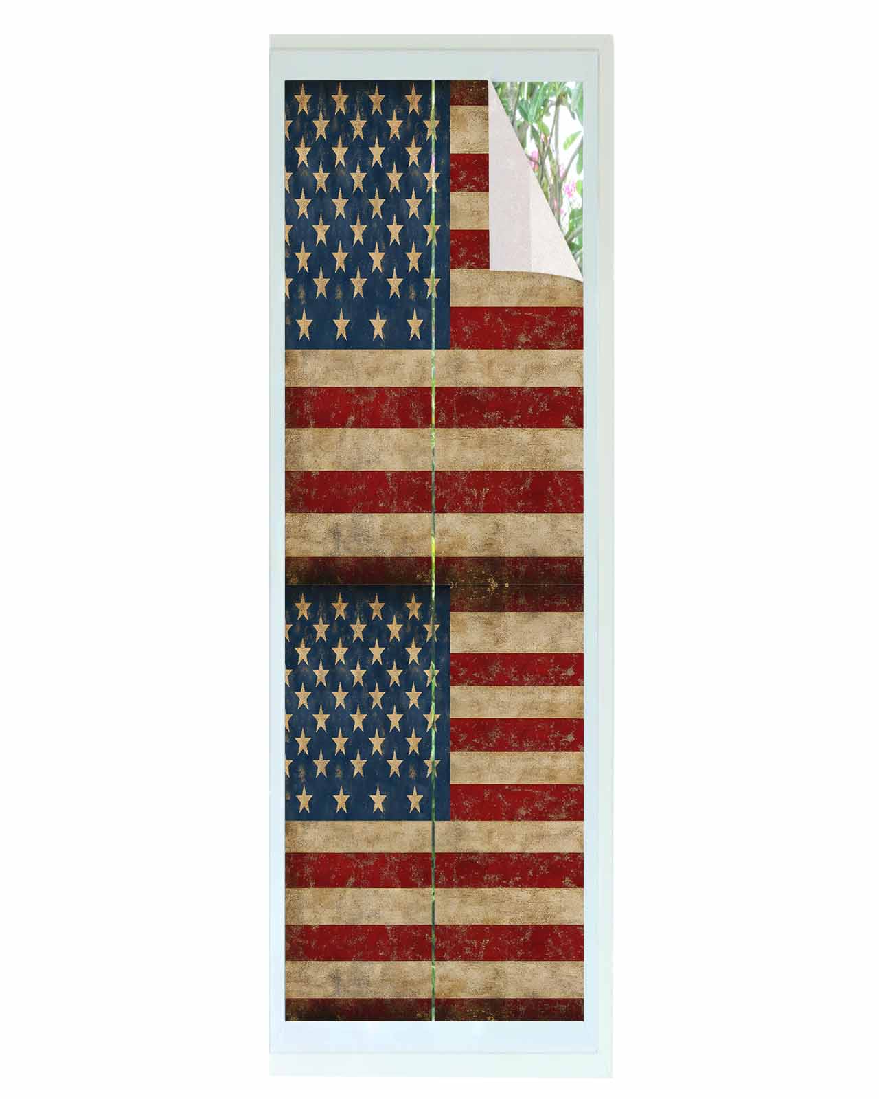 Window Privacy Film Vintage American Flag Stained Glass Window Film ...
