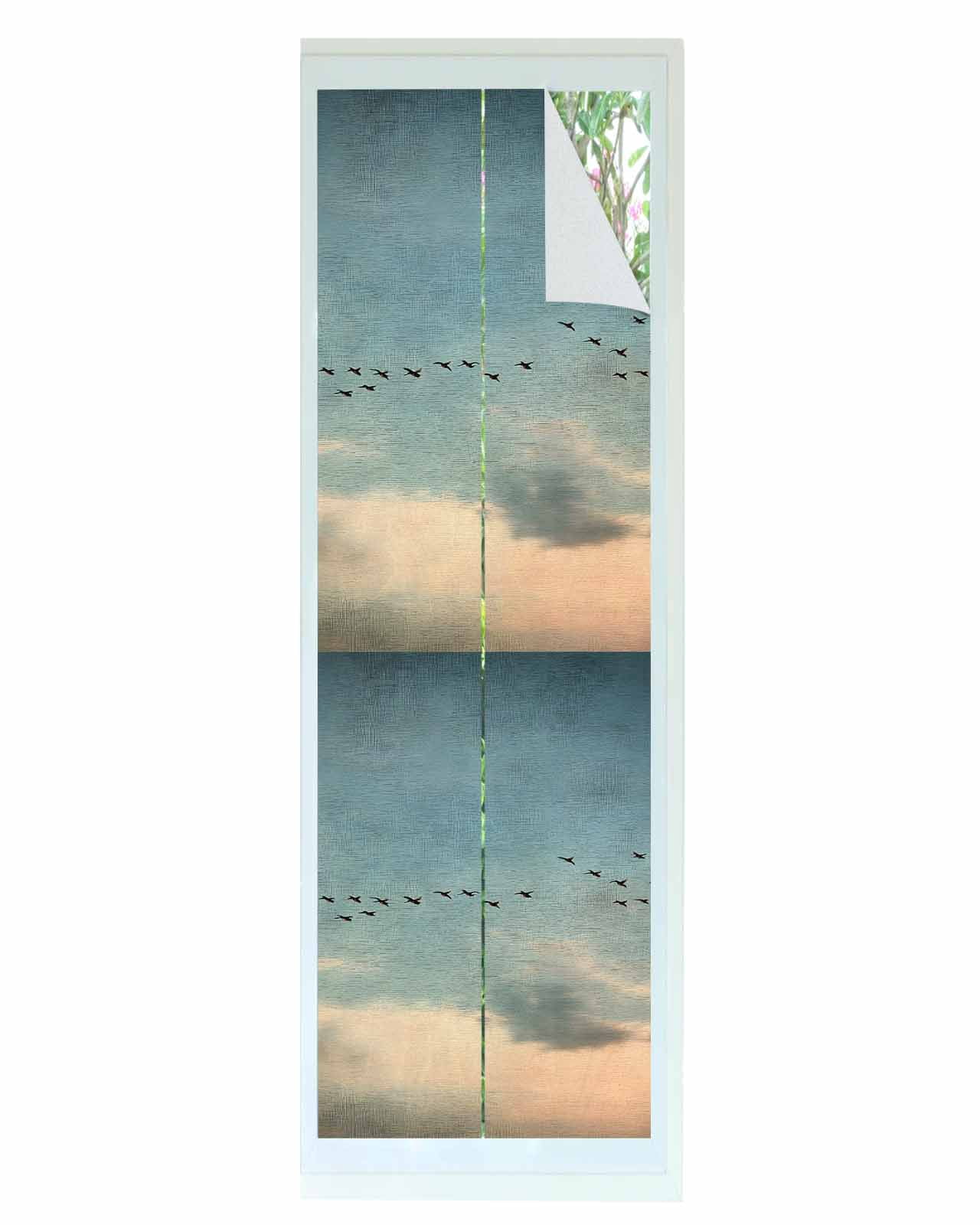 Window Privacy Film Vintage Bird Silhouette Stained Glass Window Film ...