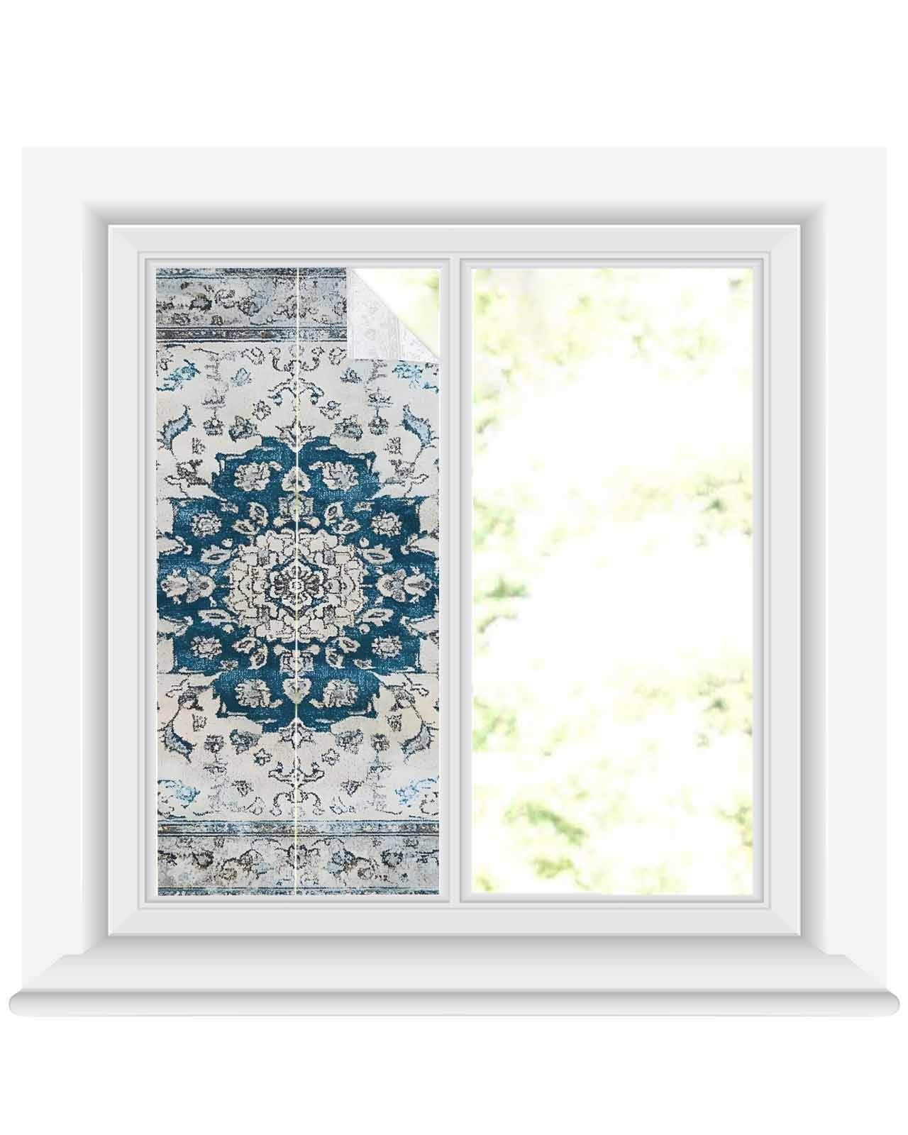 Window Privacy Film Vintage Boho Stained Glass Window Film Decorative ...