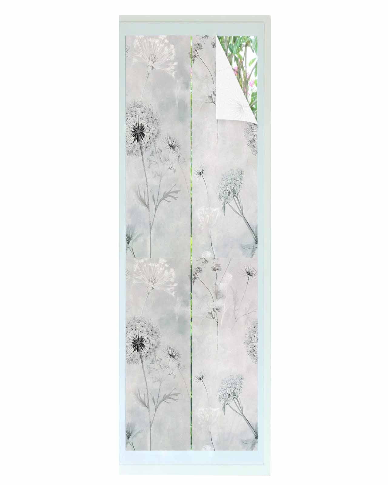 Window Privacy Film Vintage Dandelion Stained Glass Window Film ...