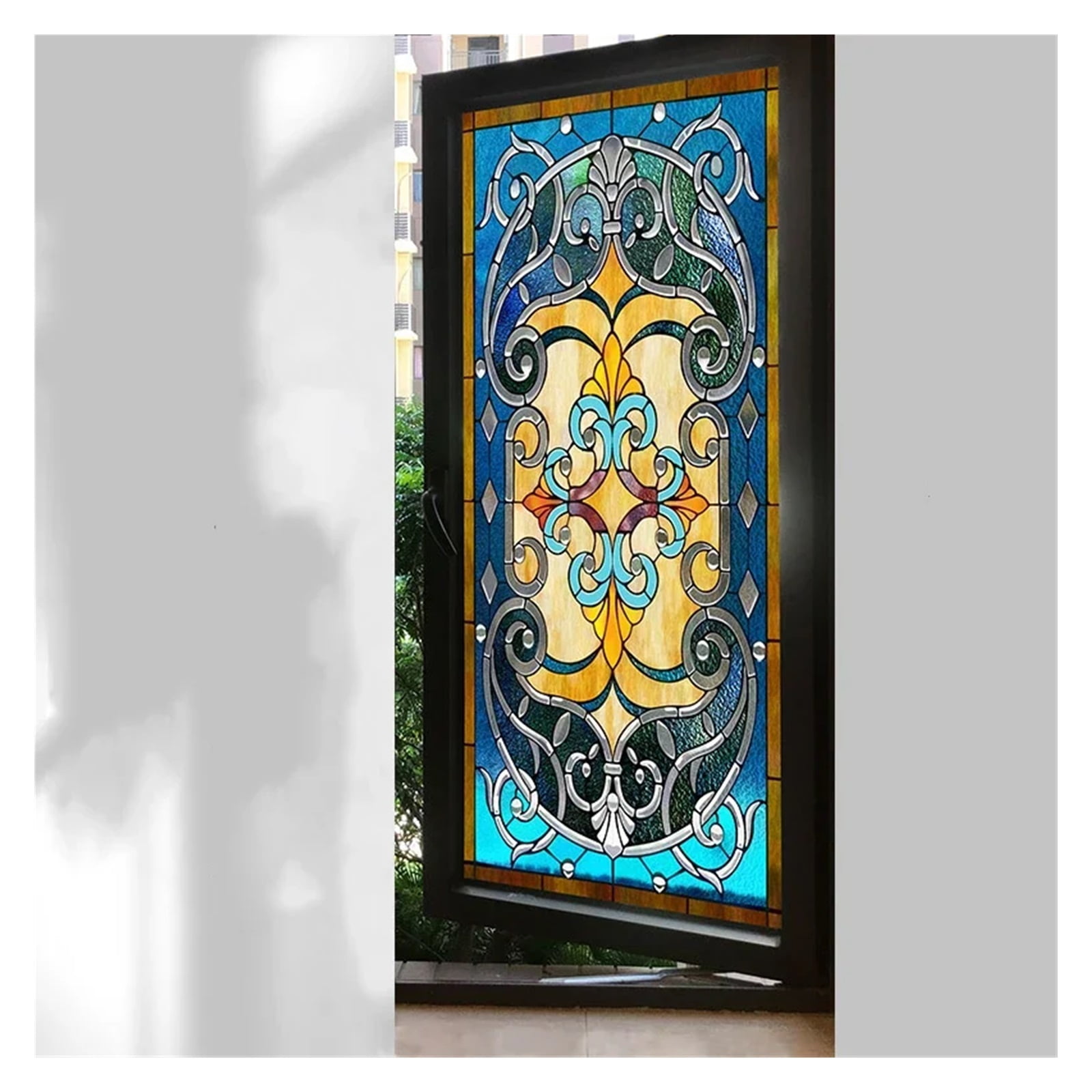 Window Privacy Film Vintage Static Cling Privacy Window Film Opaque ...