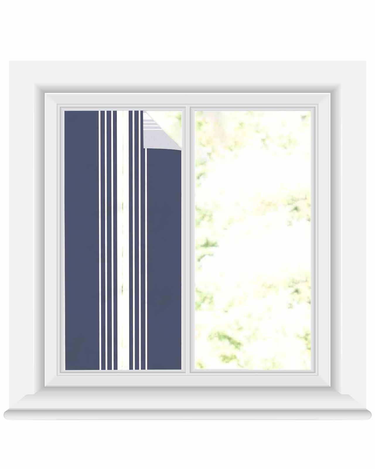 Window Privacy Film Vintage Striped Stained Glass Window Film ...
