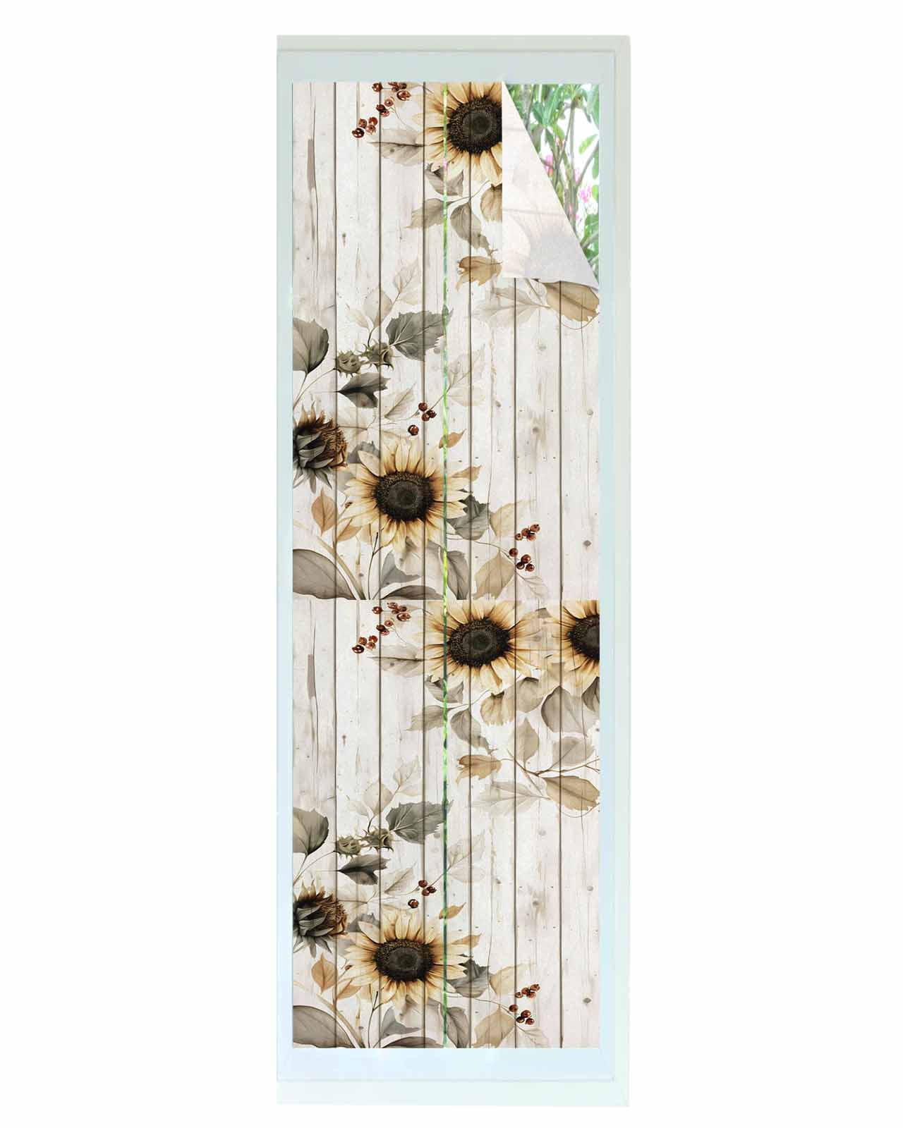 Window Privacy Film Vintage Sunflowers Stained Glass Window Film ...