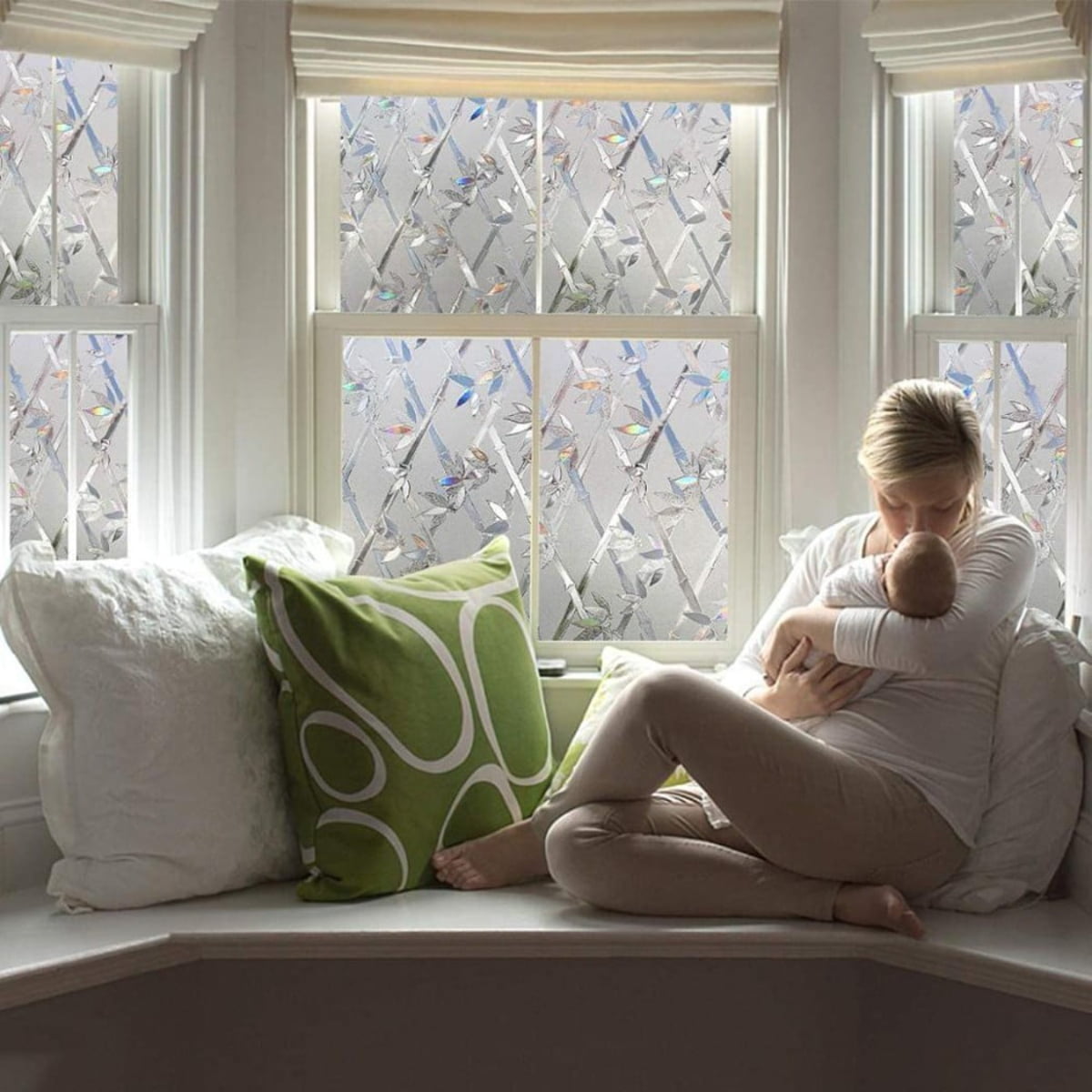 Window Privacy Film, Vinyl Decorative Window Decals, Static Cling ...