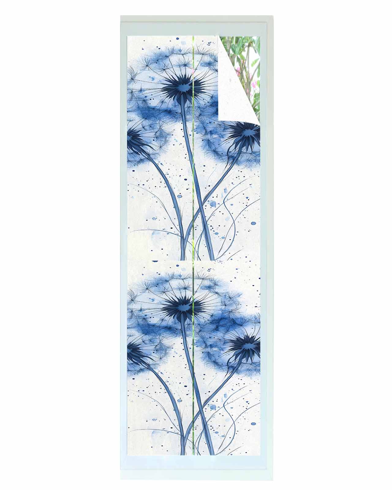 Window Privacy Film Watercolor Dandelion Stained Glass Window Film ...
