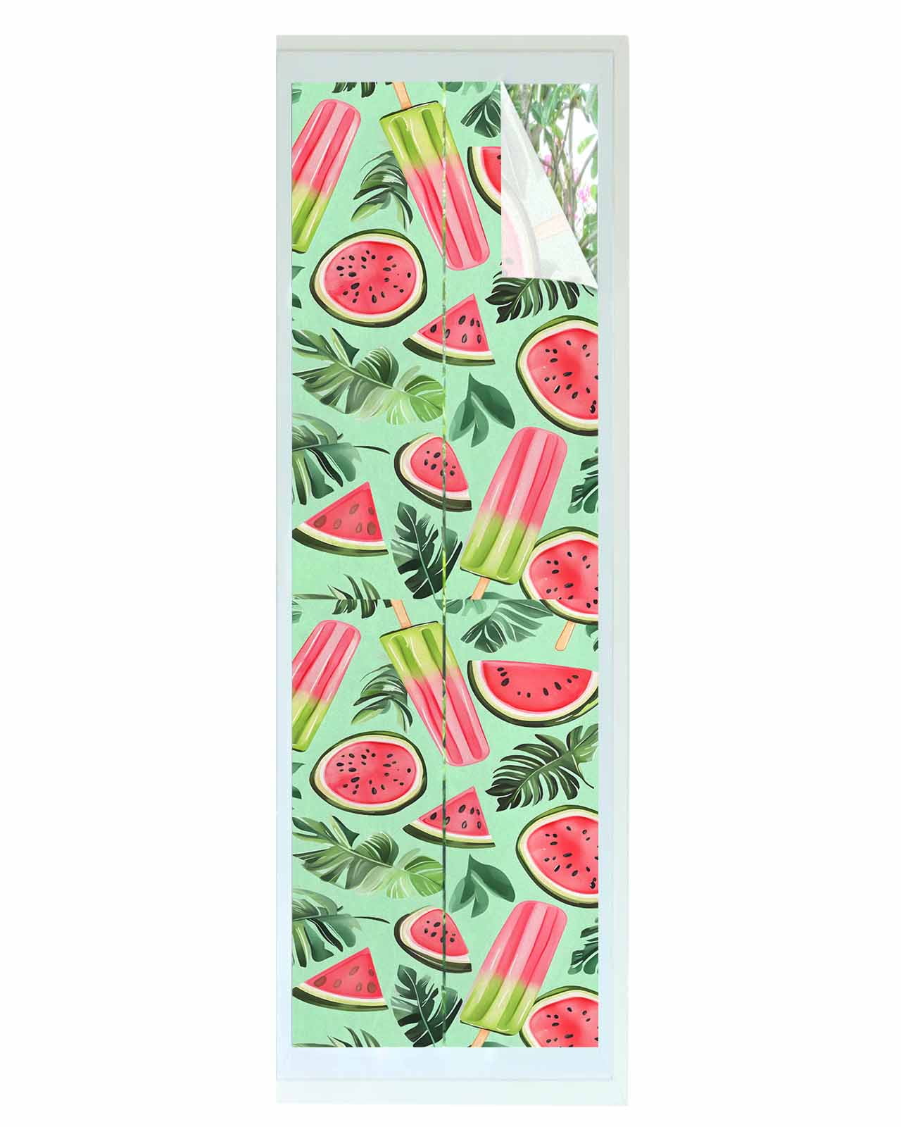 Window Privacy Film Watermelon Stained Glass Window Film Decorative Sun ...