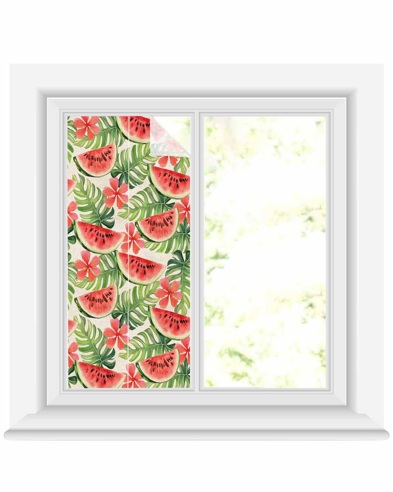 Window Privacy Film Watermelon Stained Glass Window Film Decorative Sun ...