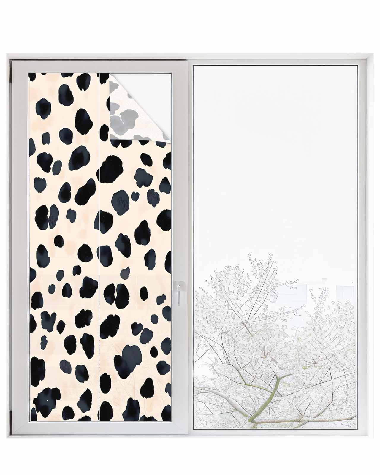 Window Privacy Film White Black Modern Stained Glass Window Film ...