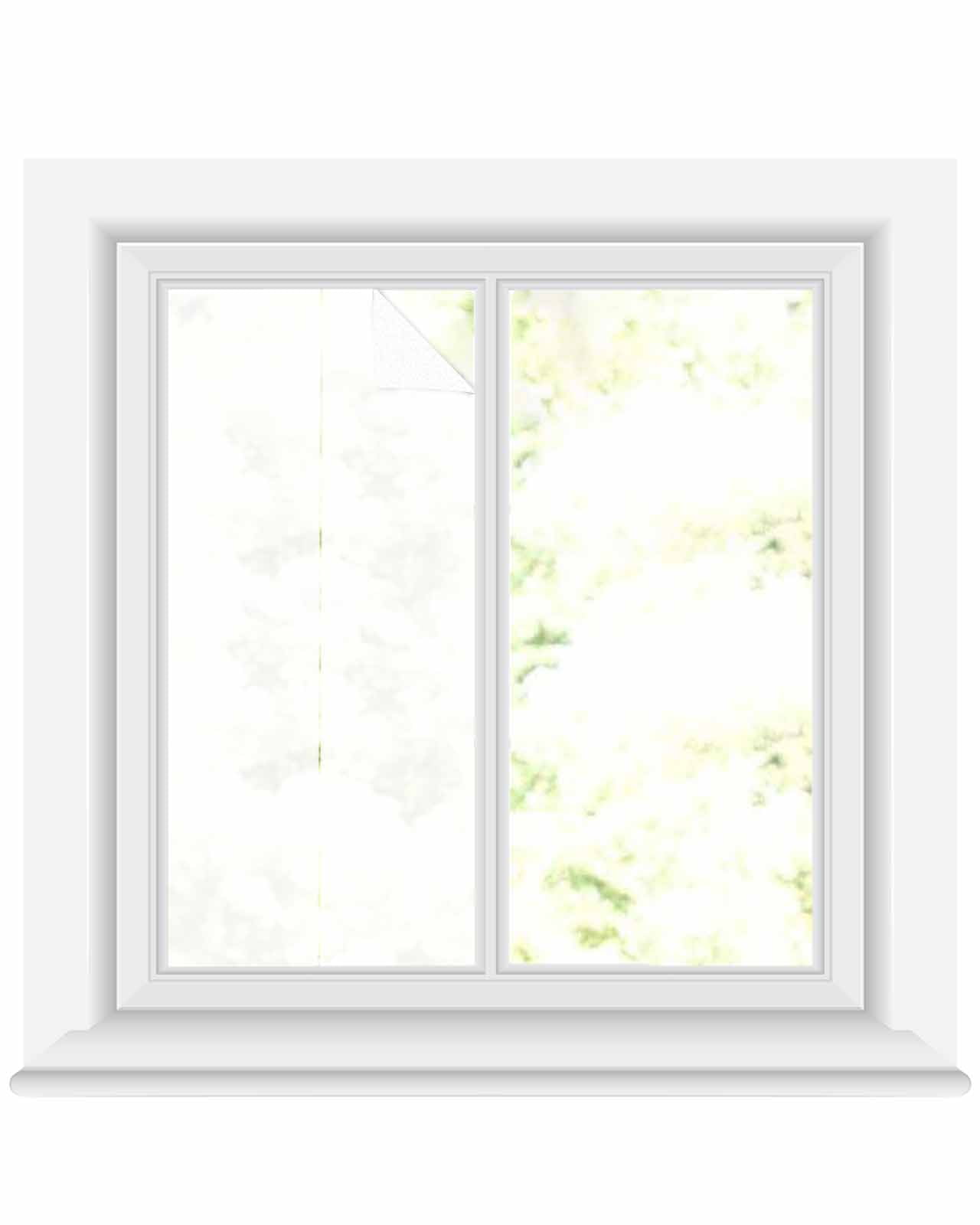 Window Privacy Film, White UV Sun Blocking Window Tint Film Heat ...