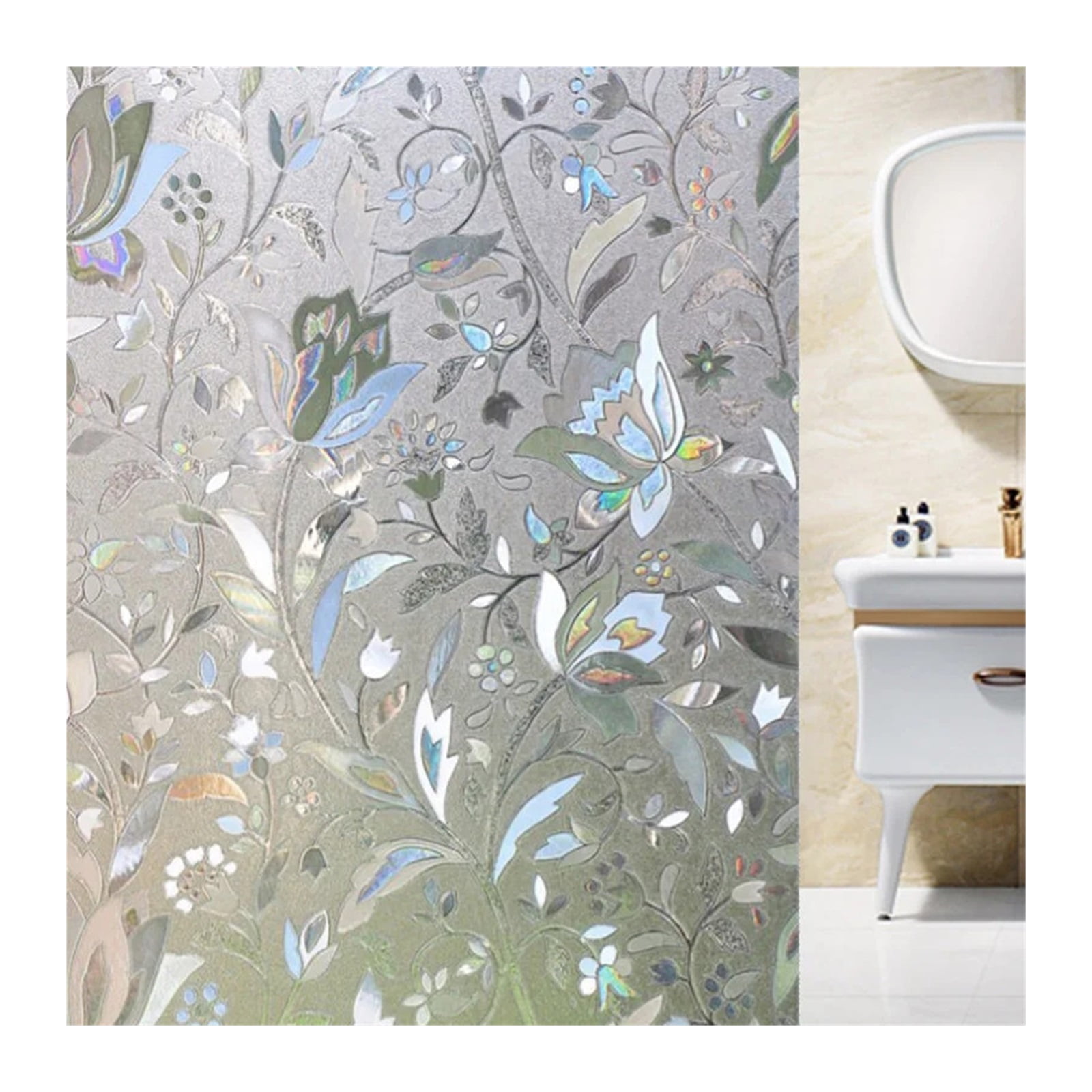 Window Privacy Film Window Film Electrostatic Adsorption Colorful Tulip ...