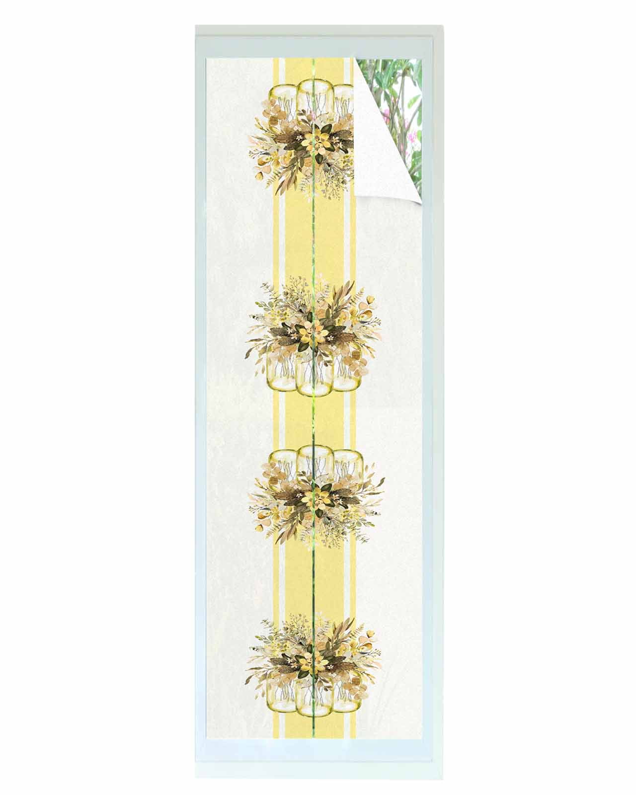 Window Privacy Film, Yellow Eucalyptus UV Sun Blocking Window Tint Film ...