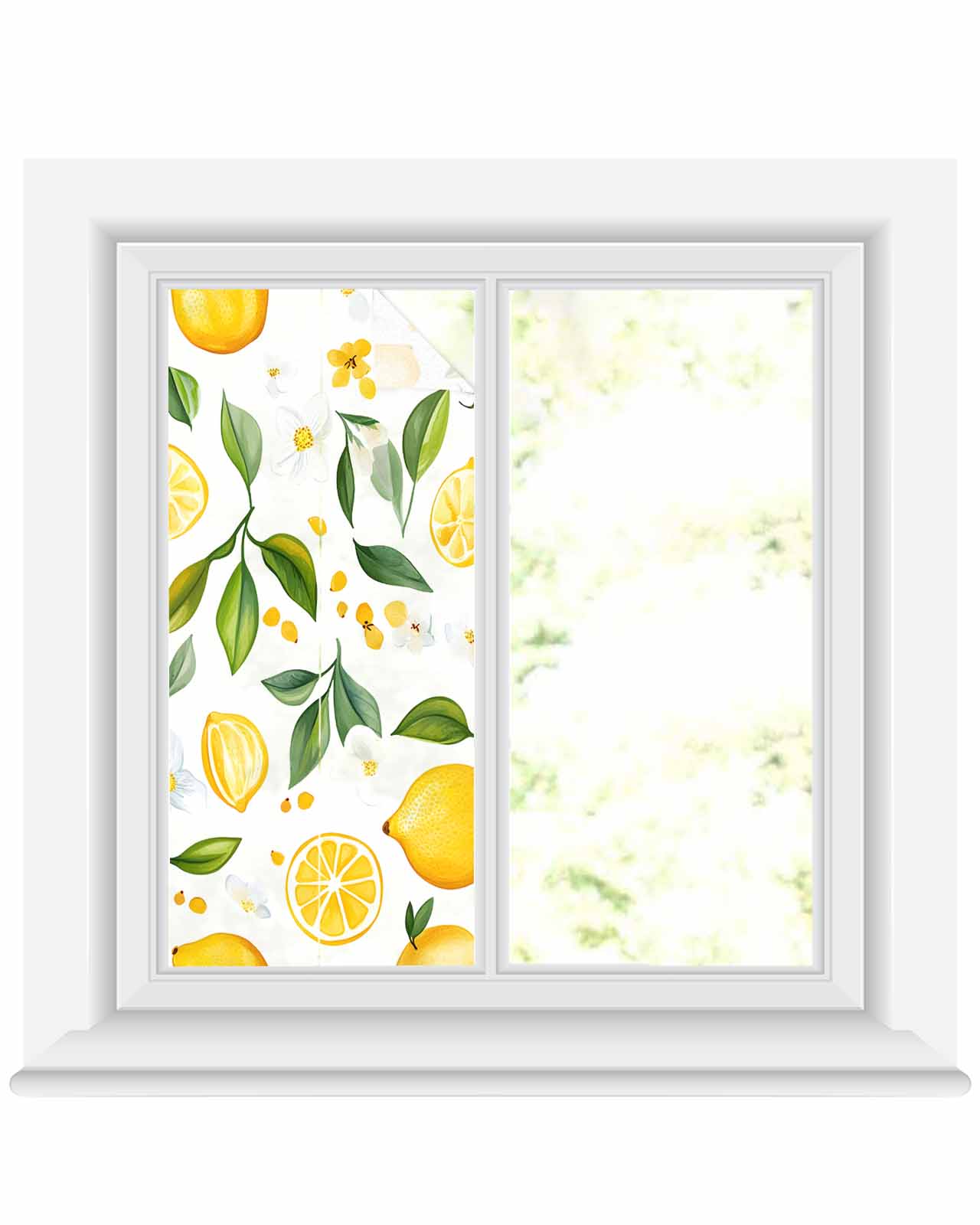 Window Privacy Film Yellow Lemon Stained Glass Window Film Decorative ...