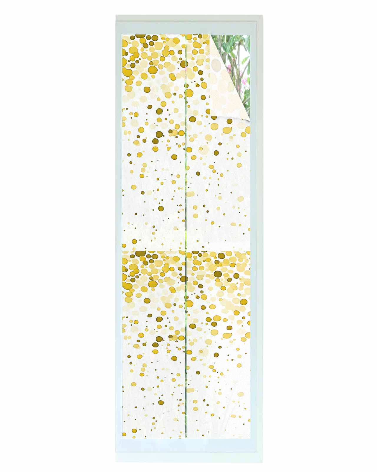 Window Privacy Film Yellow Polka Dot Stained Glass Window Film ...