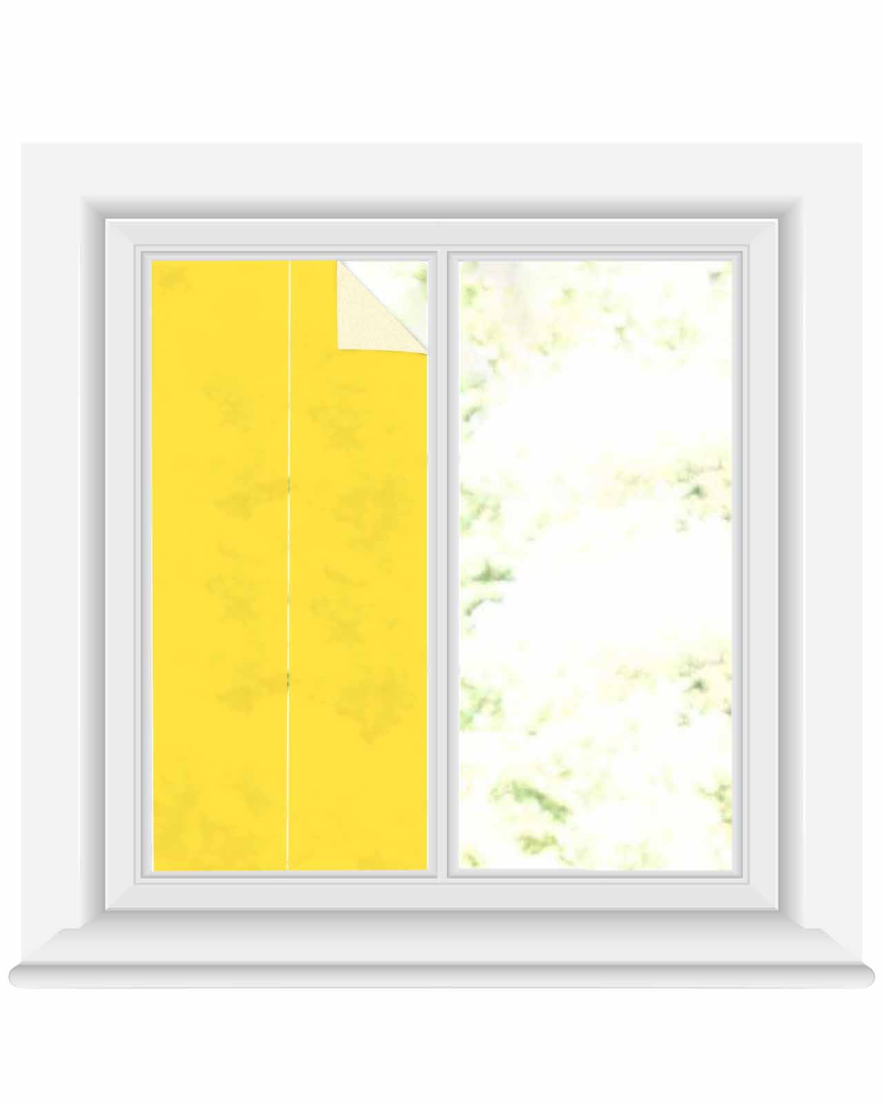 Window Privacy Film, Yellow UV Sun Blocking Window Tint Film Heat ...